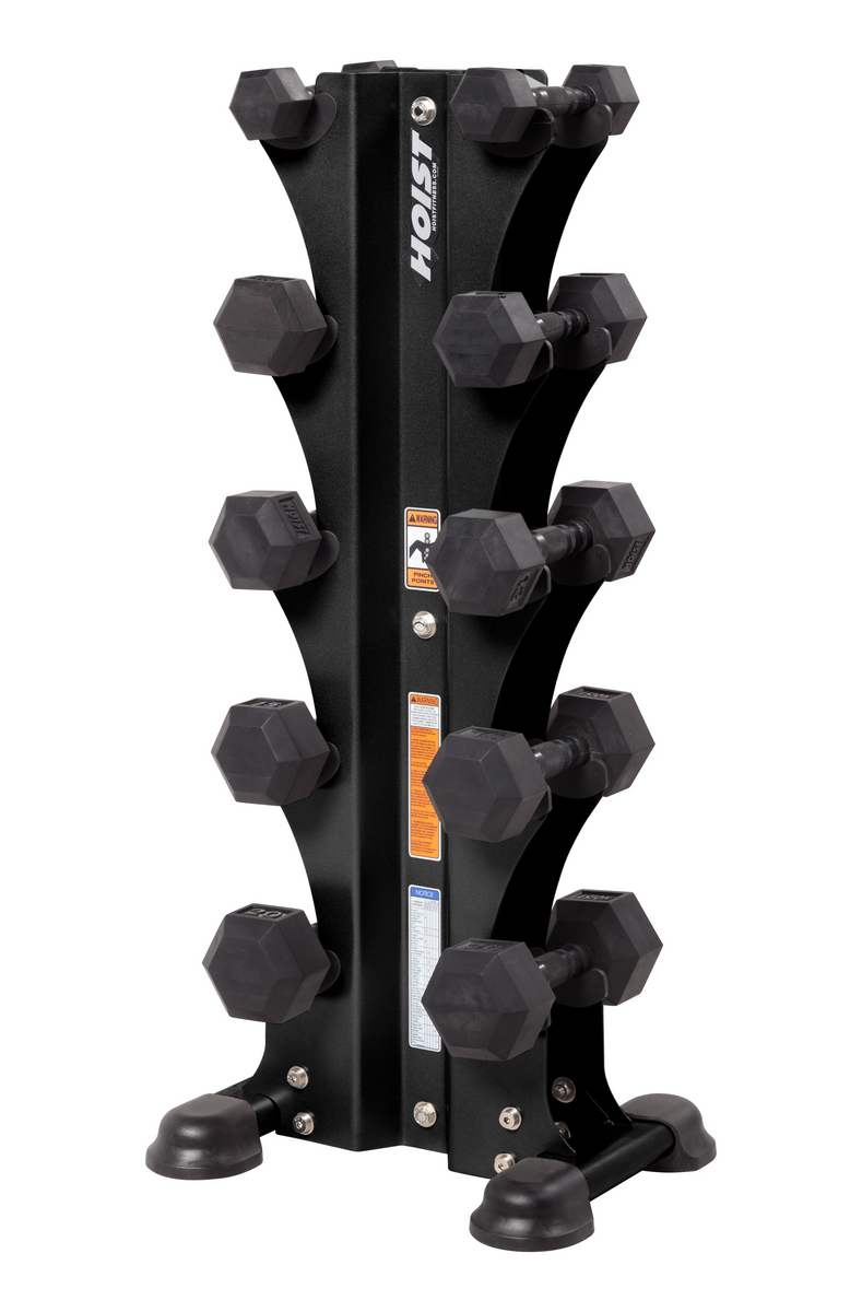 Hoist Fitness 5 Pair Vertical Dumbbell Rack (Dumbbells Not Included ...