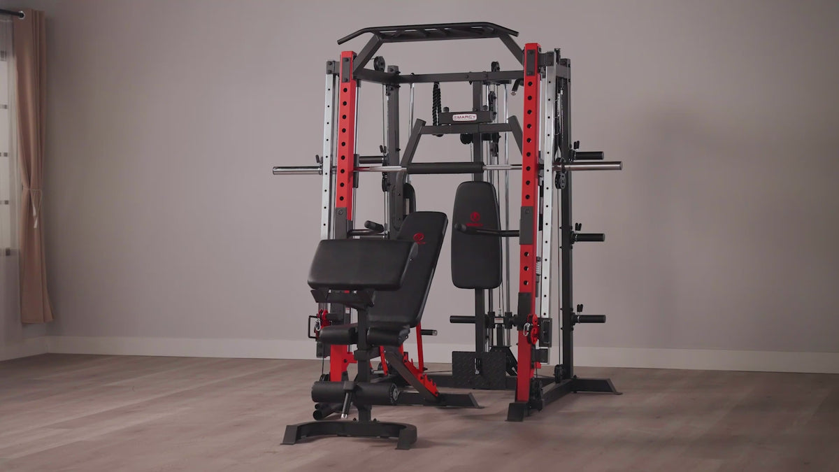 Marcy Smith Machine / Cage System with Pull-Up Bar and Landmine Statio ...