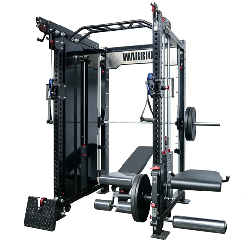 Warrior 3.5 Cable Crossover Pulley Power Rack Gym System with Lat Pull ...
